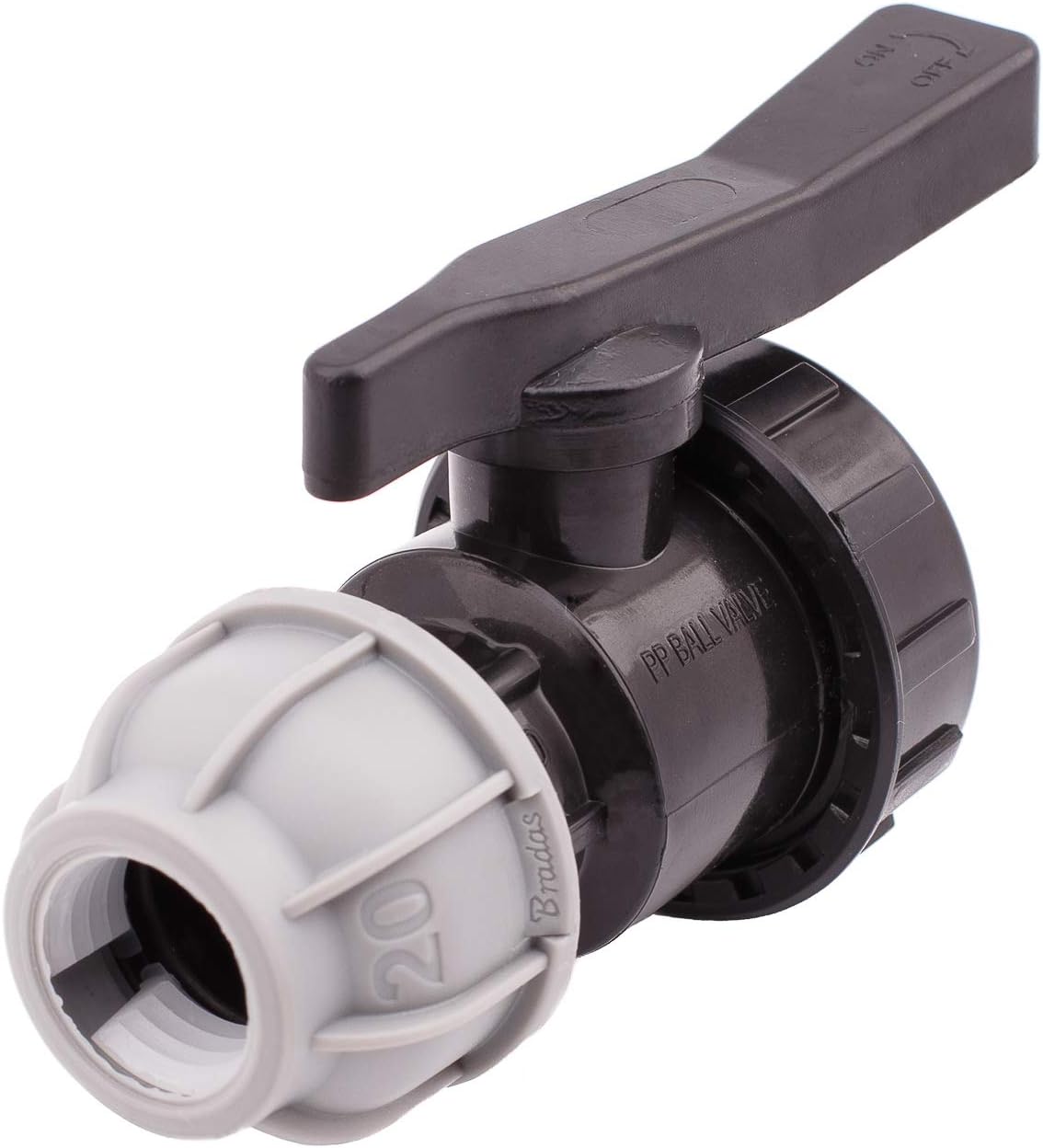1/2” Female x 20 mm Valve for MDPE PE Water Pipe, Plastic Compression ...