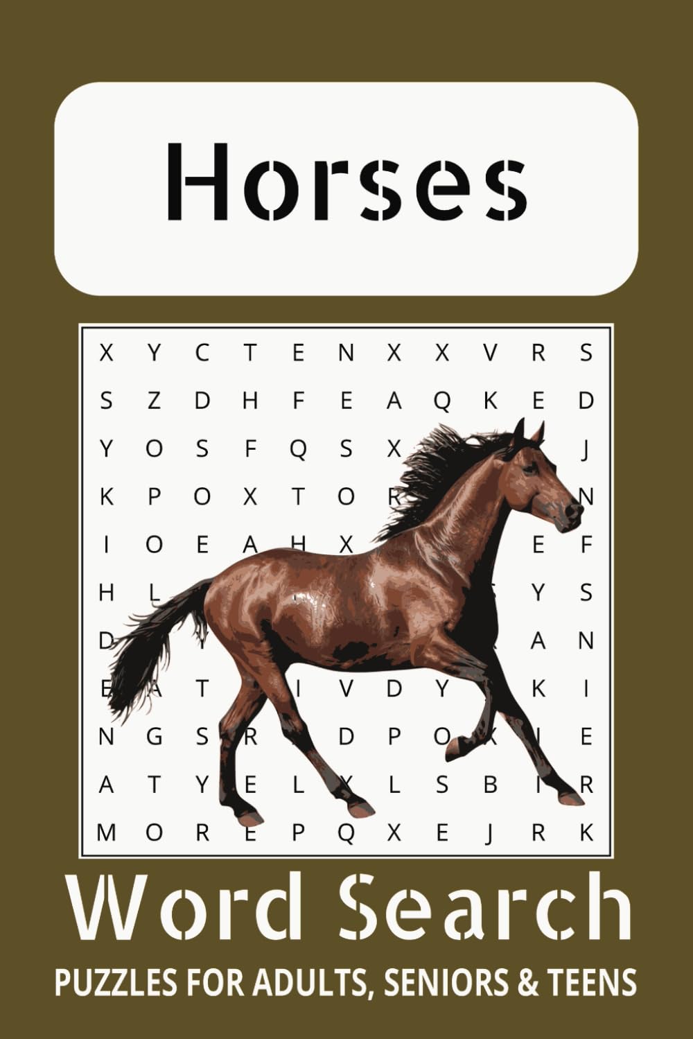 Horse Word Search Puzzle Book: Word Searches with Easy to Read Print ...
