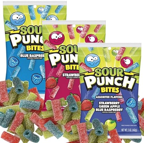 Amazon.com : Sour Punch Bites, Assorted Sweet & Sour Fruit Flavors ...