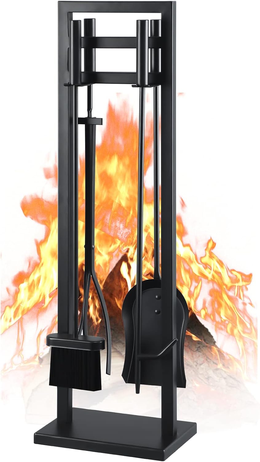 Amazon.com : FEED GARDEN Fireplace Tools Set 5 Pieces, 30 Inch Modern ...