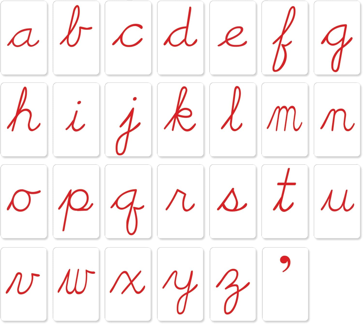 Amazon.com: Montessori Red Solid Color Movable Alphabets for Spelling ...