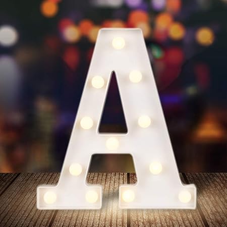 Amazon.com: MUMUXI LED Marquee Letter Lights 26 Alphabet Light Up ...