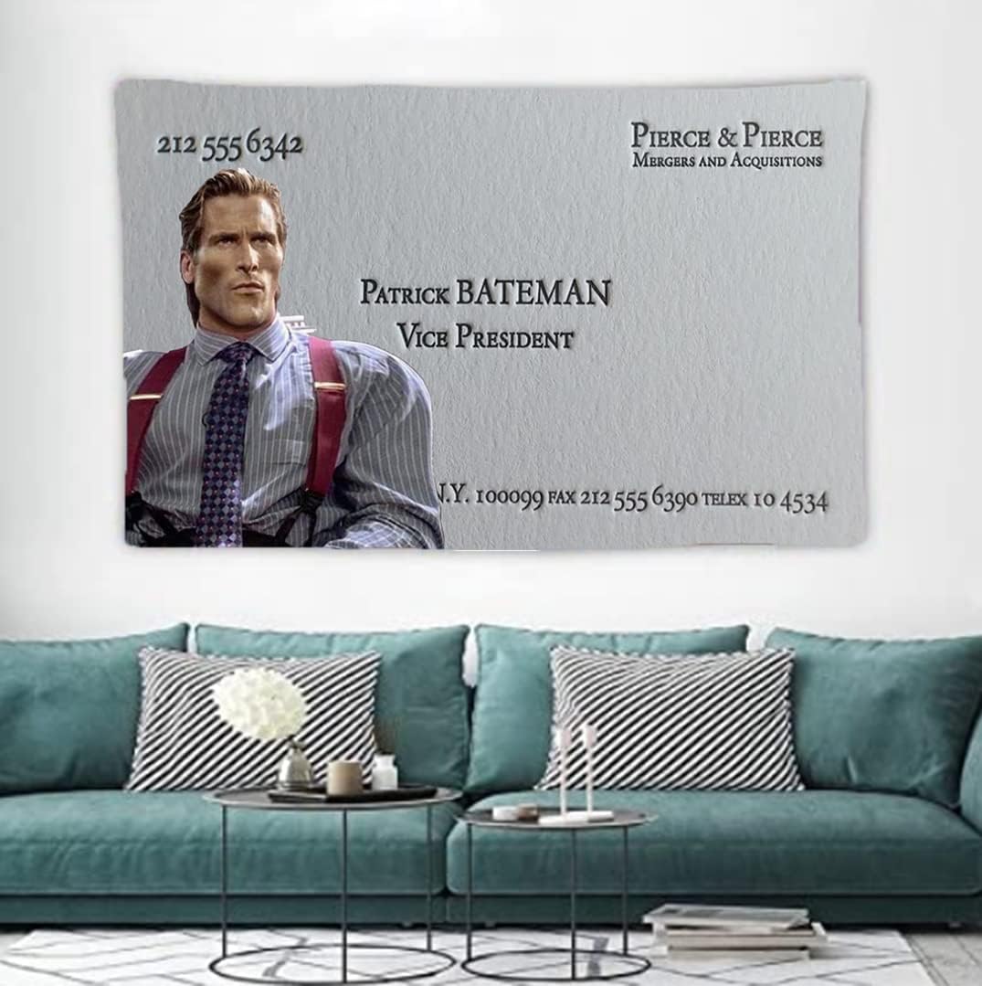 Amazon.com: Patrick Bateman Business Card Meme Flag, Tailgates Durable ...