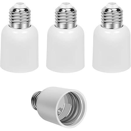 YAYZA! 4-Pack E26 E27 to E39 E40 Bulb Base Adapter, Medium to Goliath Edison Screw Light Socket ...