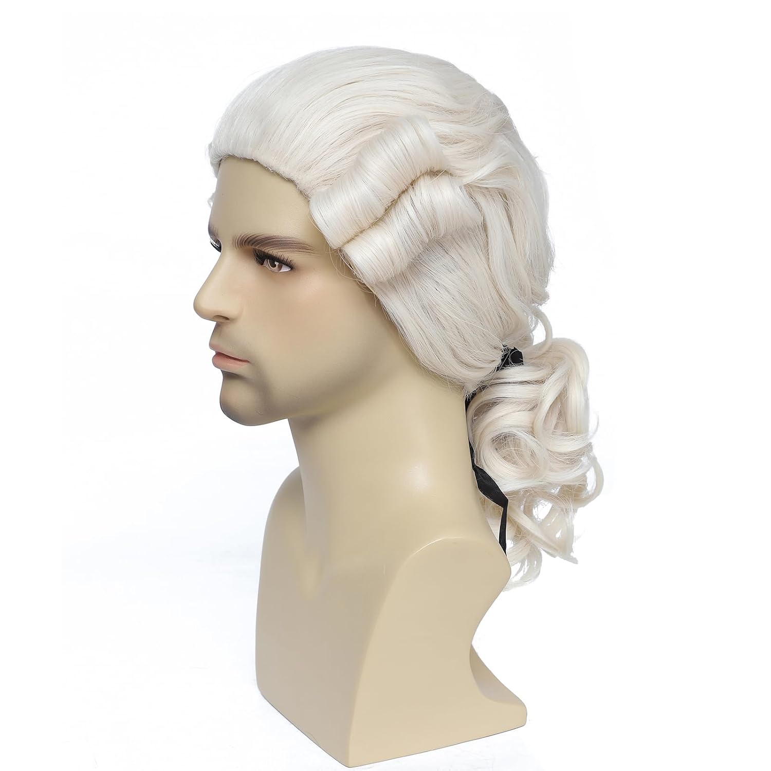 Amazon.com: ByouByou George Washington Wig for Men, Colonial Judge ...