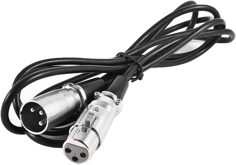 Amazon.com: Qtqgoitem Black 3Pin XLR Male to Female Microphone Audio ...
