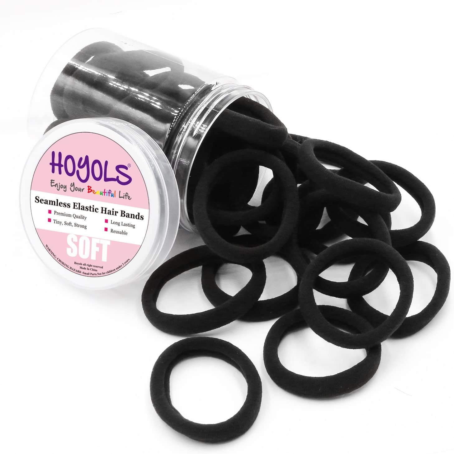 Amazon.com : HOYOLS Cotton Hair Ties 1.6 Inch Soft & Stretch Large Hair ...