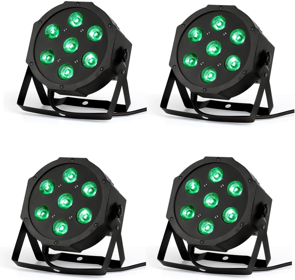 Amazon.com: LED Par Lights 4 Pcs Stage Uplights 7x12W RGBW Sound ...