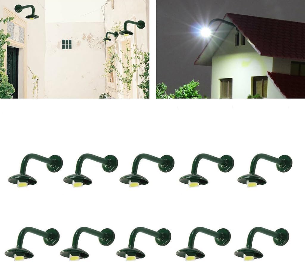 Amazon.com: 10pcs Model Railway HO Scale 1:87 Hanging Lamp, LED Lights ...
