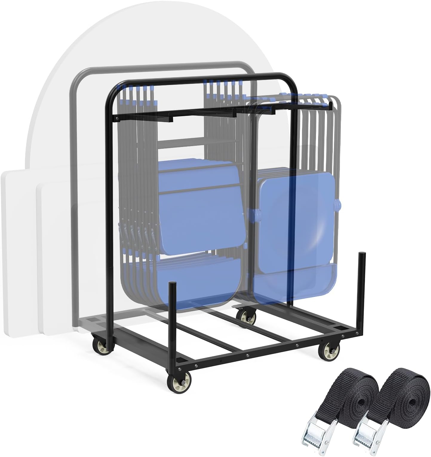 Amazon.com: DWALE Folding Chair Cart -Folding Chair Rack,tolerable 550 ...