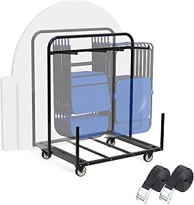 Amazon.com: Folding Table And Chair Cart, Folding Round Table Dolly ...