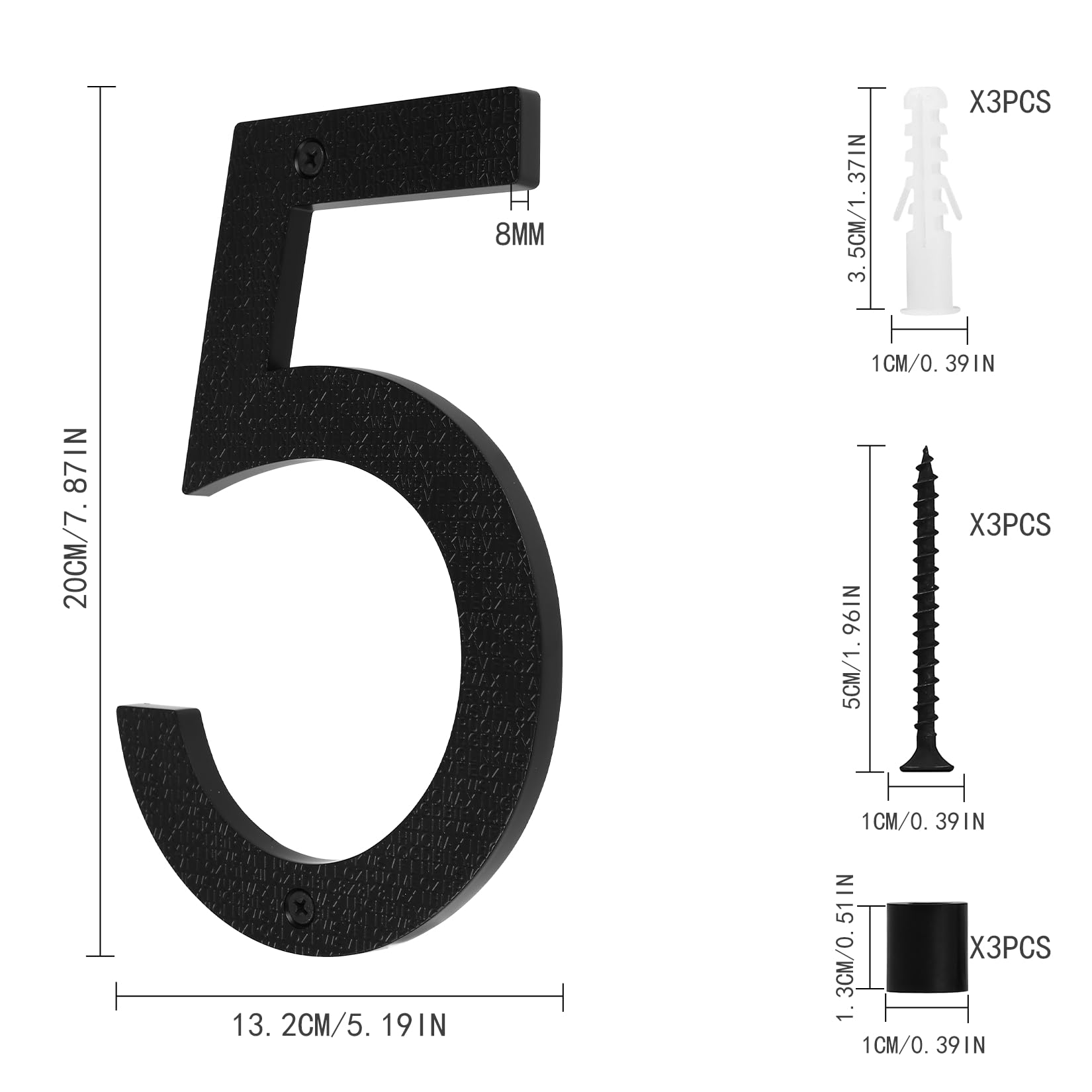 Snapklik.com : House Numbers For Outside Modern, 8 Inch Modern Floating ...