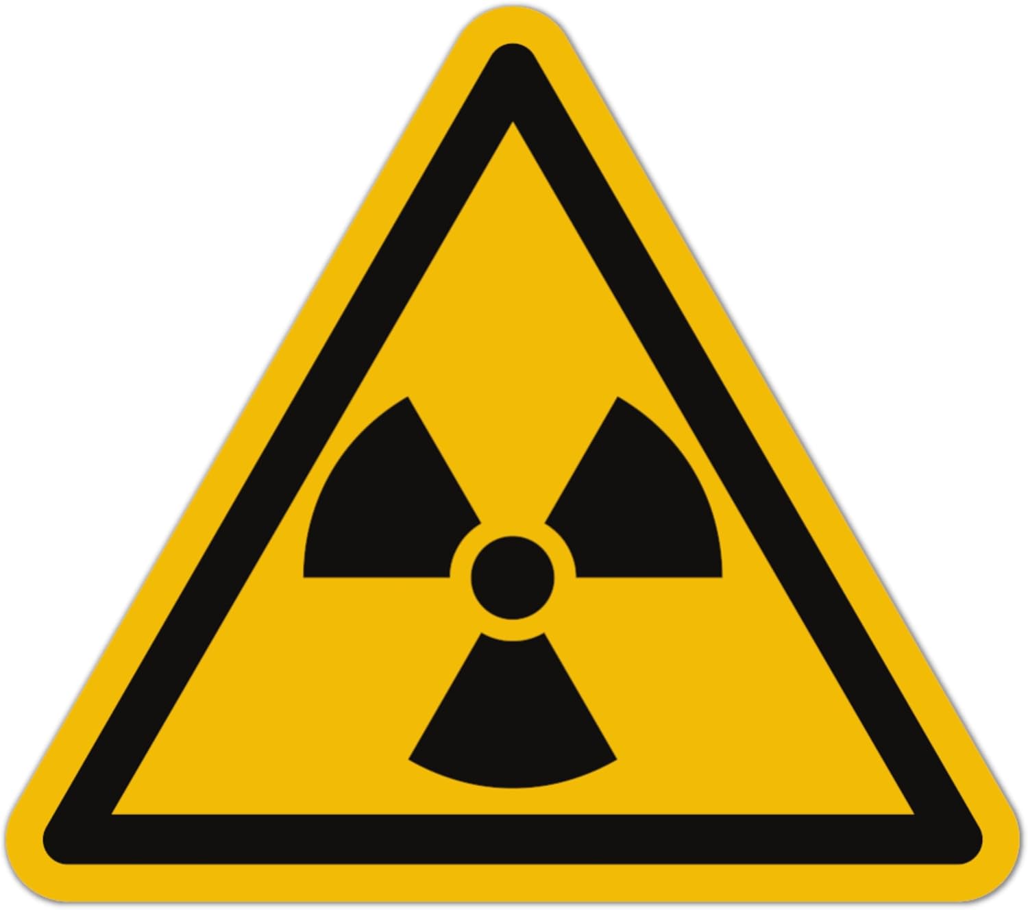 Radioaktiv Aufkleber (15 Stück, 50 mm) - Gefahrensymbole ionisierende ...