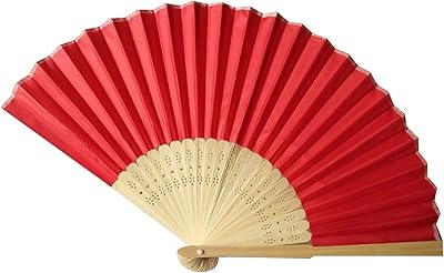 Amazon.com: Sepwedd 50pcs White Paper Hand Fan White Bamboo Folding Fan ...