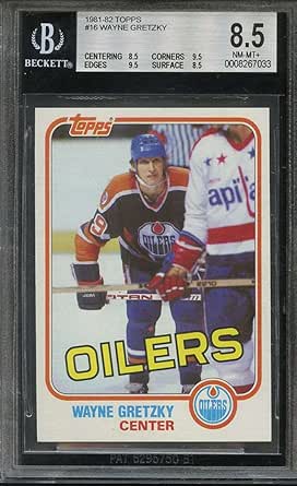 Amazon.com: 1981-82 TOPPS #16 WAYNE GRETZKY BVG 8.5 OILERS HOF ...