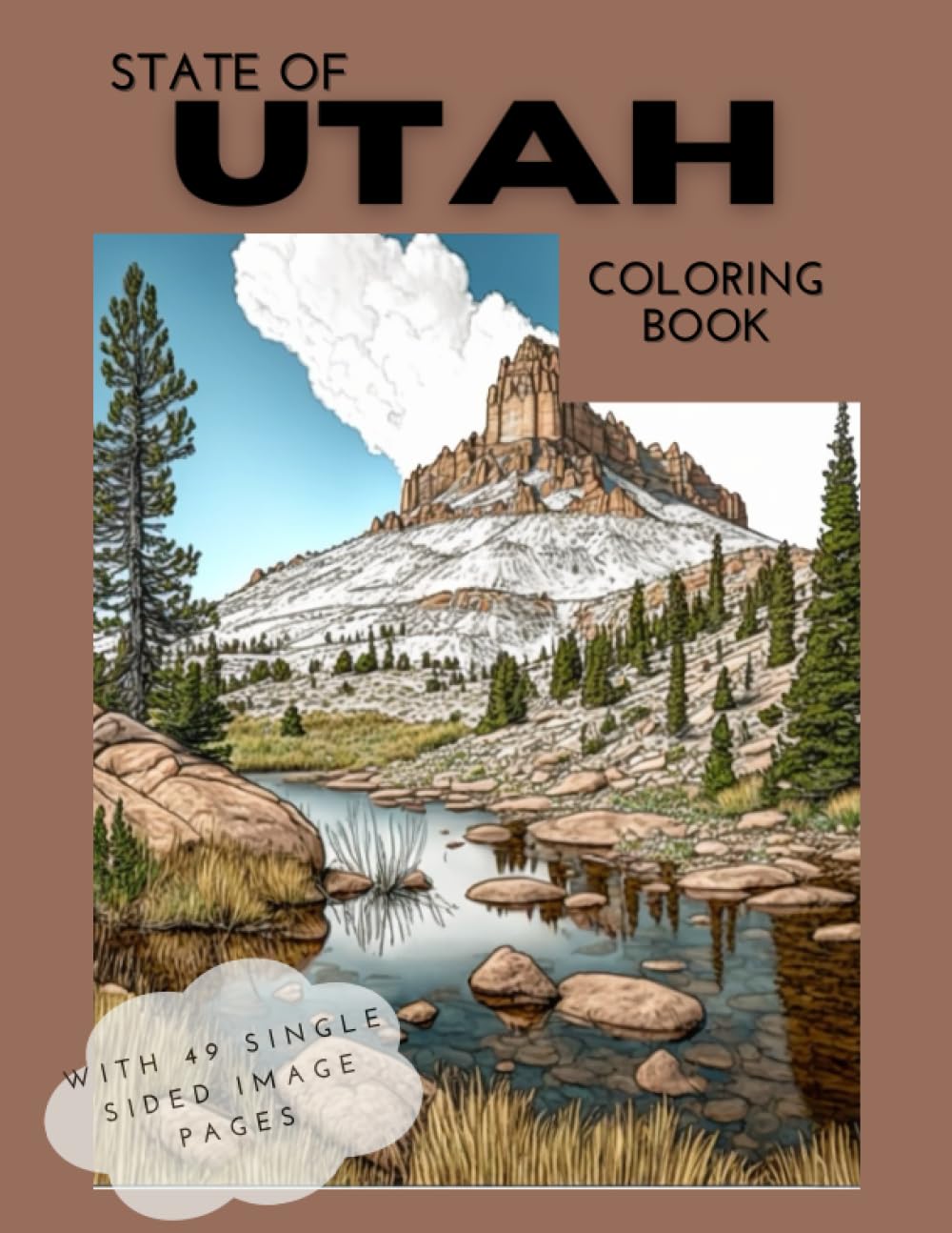 State of Utah Coloring Book, Utah landscapes coloring book, Utah ...