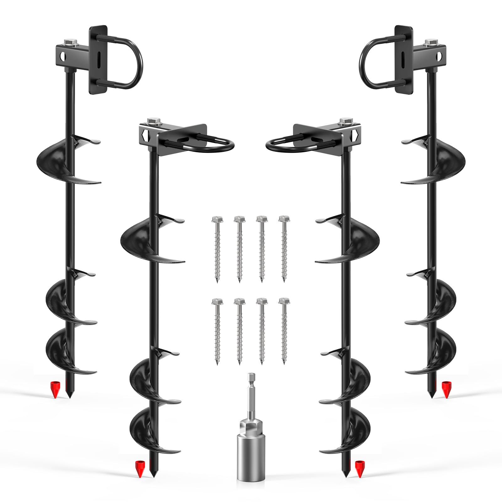 Amazon.com : Ground Anchors for Sheds, Flymer Heavy Duty Carport ...