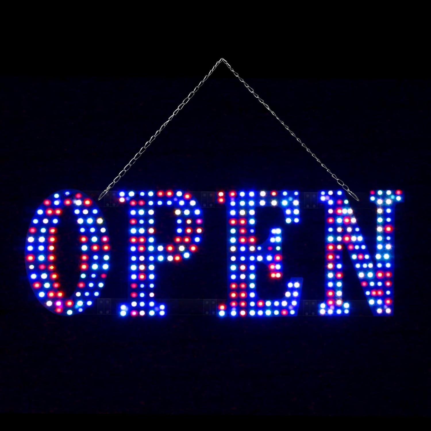 Amazon.com : LemonNova 40"x14" Large LED Open Signs for Business Super Bright Unique Design RGB ...