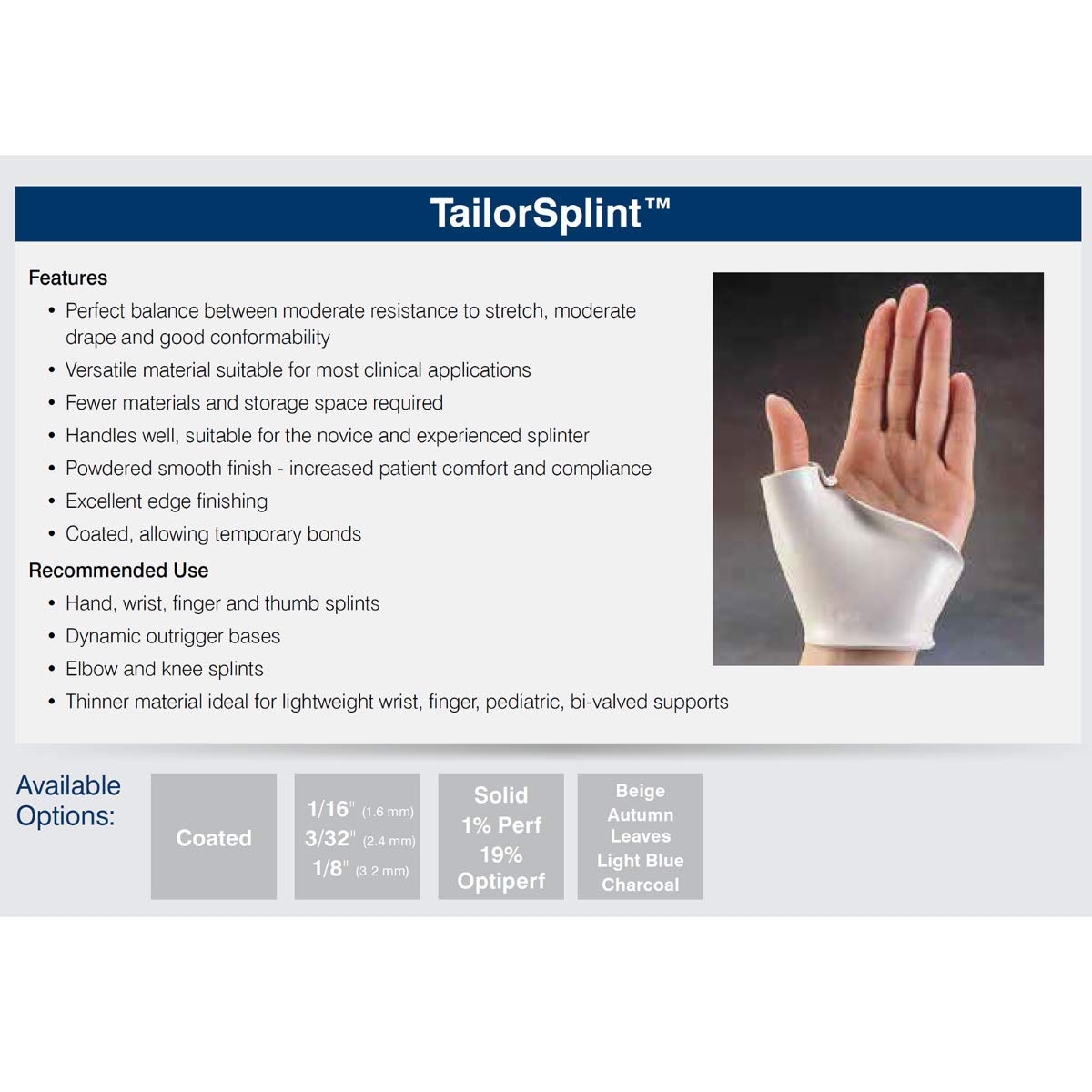 Buy Cedarburg-31912 Rolyan Splinting Material Sheets, Tailor Splint ...