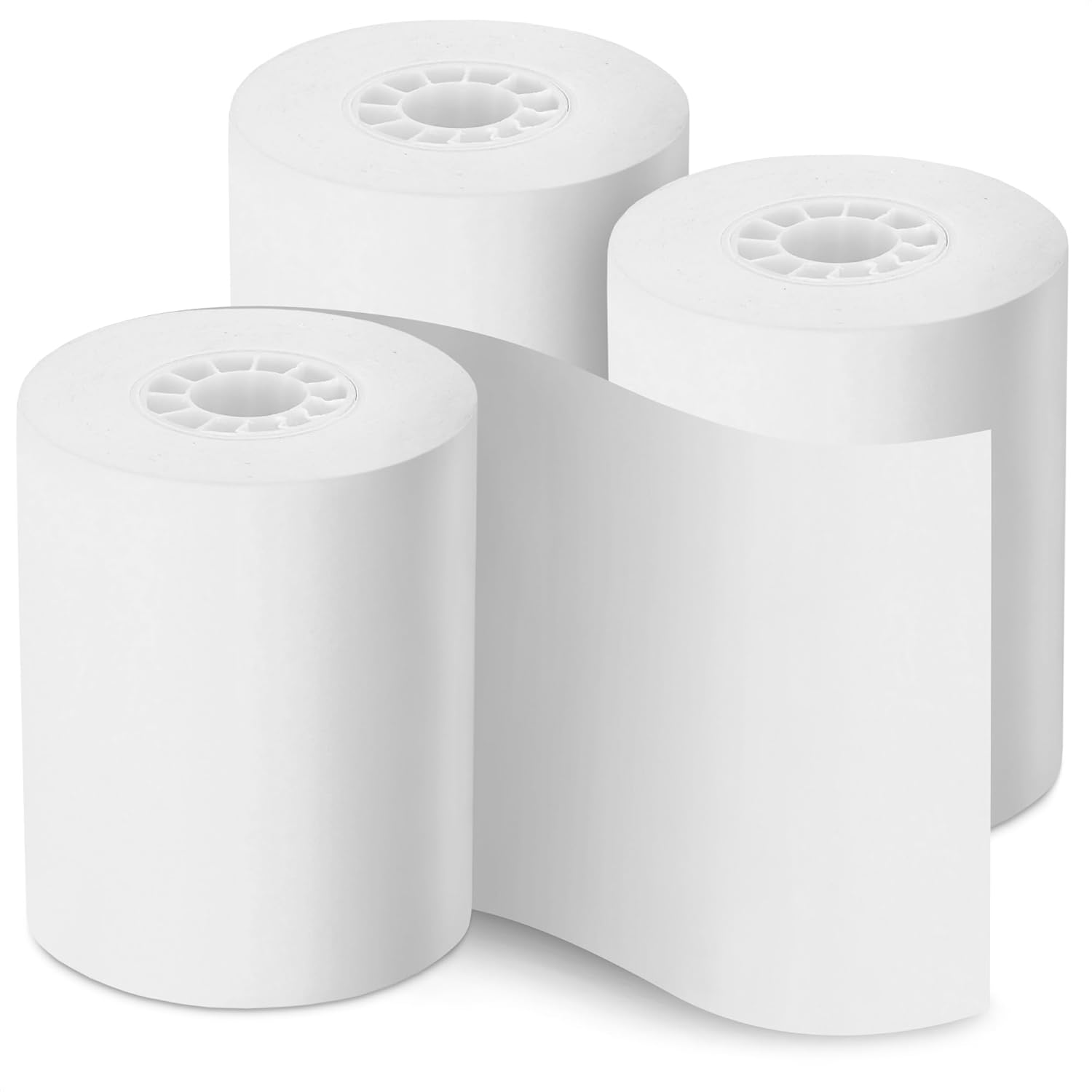 3/Pack Calculator Paper Roll - Thermal Printer Paper Adding Machine ...