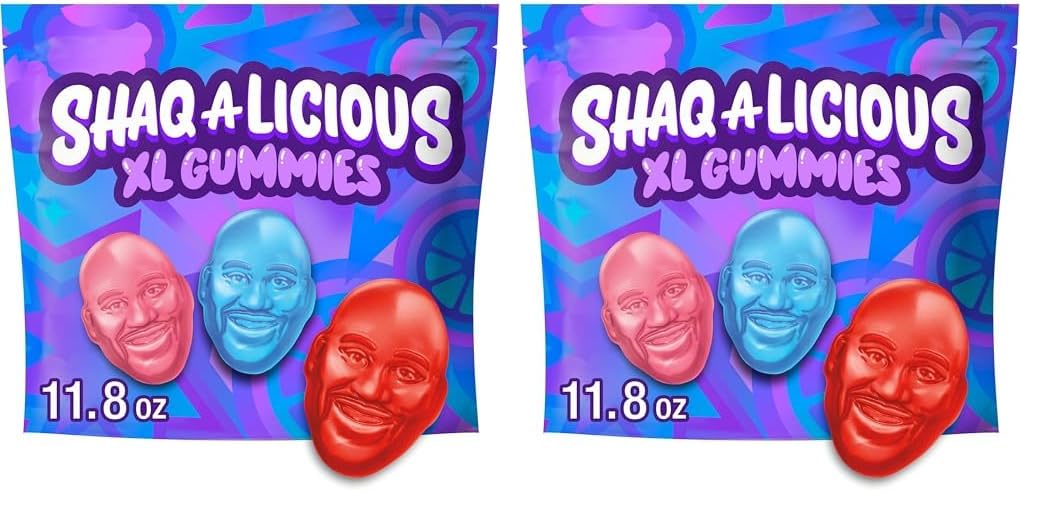 Amazon.com: SHAQ-A-LICIOUS XL GUMMIES Original Flavor Chewy, Candy Bag ...