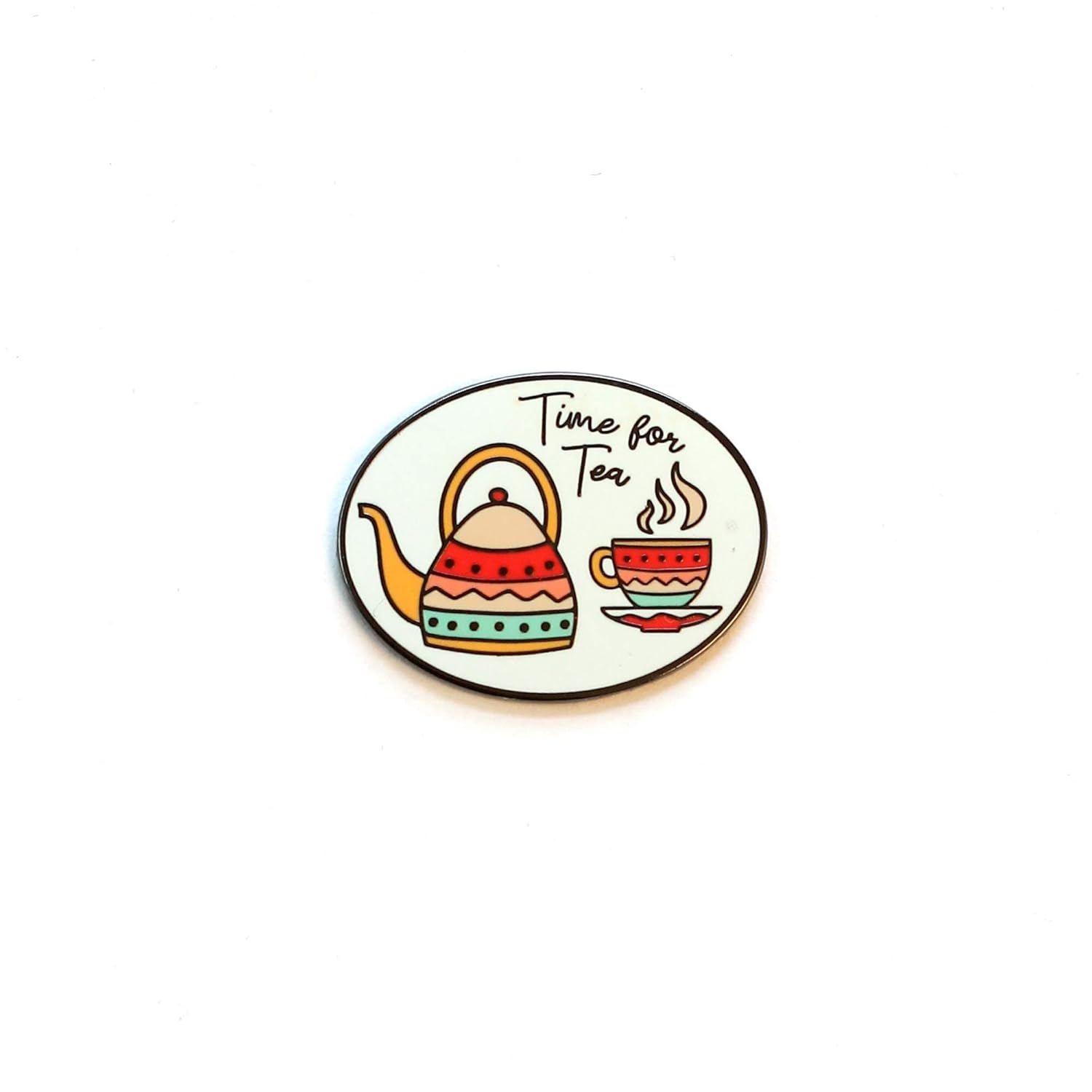 Amazon.com: Time for Tea: Teapot and Cup Hard Enamel Needle Minder ...