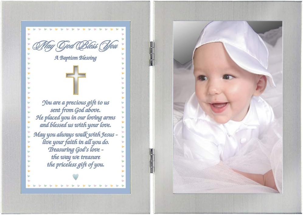 Buy Baby Boy Baptism Gift, Blessing Card in Frame - Add Photo Online at ...