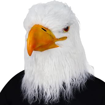 Amazon.com: Hperu Eagle Mask Safe Latex Bald Eagle Costume Breathable ...