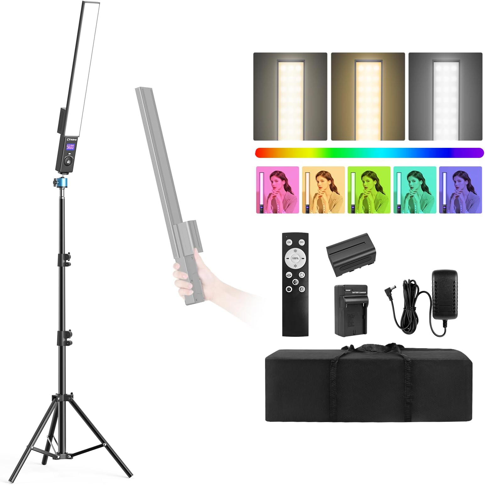 LED Video Light Battery Powered Photography Light Portable Handheld ...