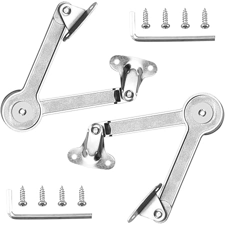 QWORK Heavy Duty Lid Stay Hinges, 40lb Folding Lid Support Hinge, Ideal ...
