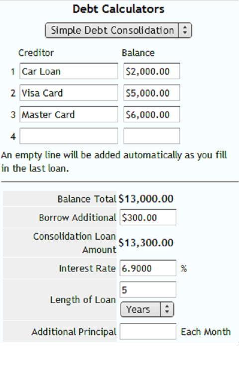 Debt Calculators - App on Amazon Appstore