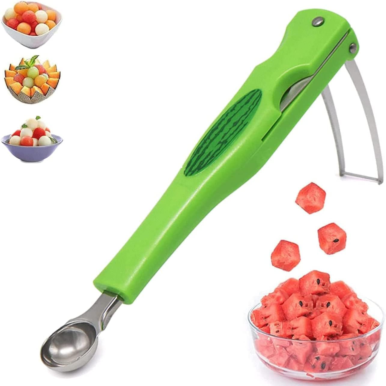 Amazon.com: Watermelon Fork Slicer, 3 in 1 Fruit Tool Set Fruit Carving ...