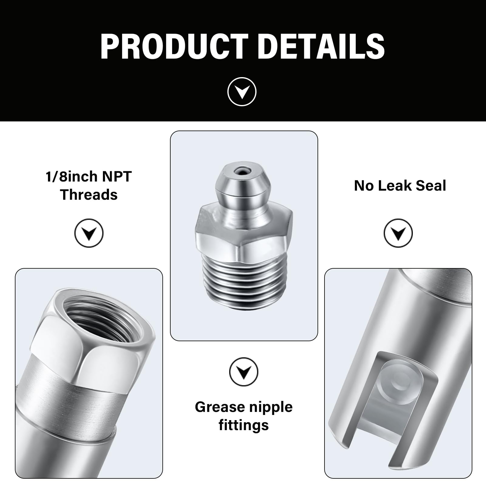 Snapklik.com : 90 Degree Grease Coupler, Push-On Slotted Right Angle ...