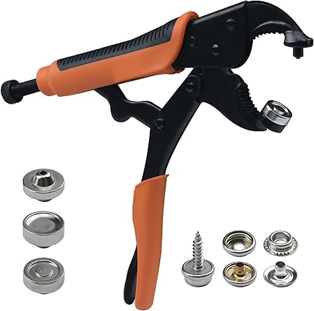 Amazon.com: Generic Snap Fastener Button Tool-kit - Adjustable Metal ...