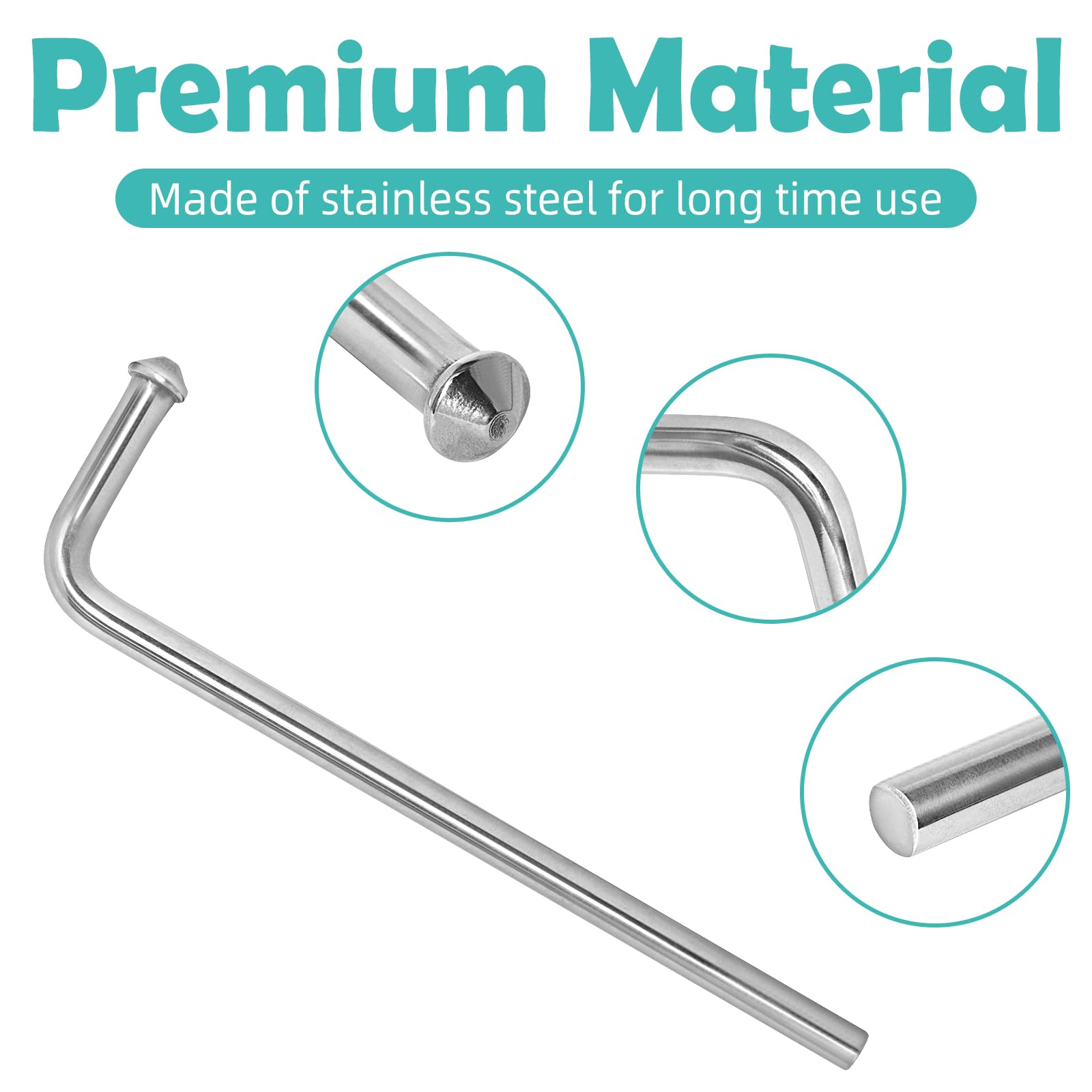 Snapklik.com : PALOZO Universal Stainless Steel Exhaust Hanger Rods 90 ...