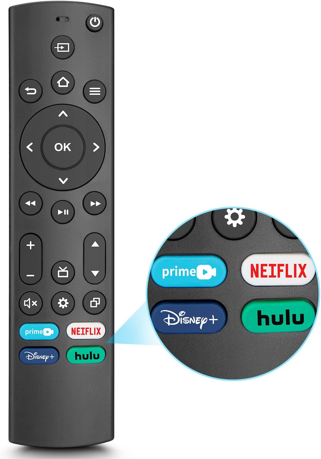Amazon.com: Insignia OEM Remote Control PrimeVideo/Netflix/HBO/Hulu ...