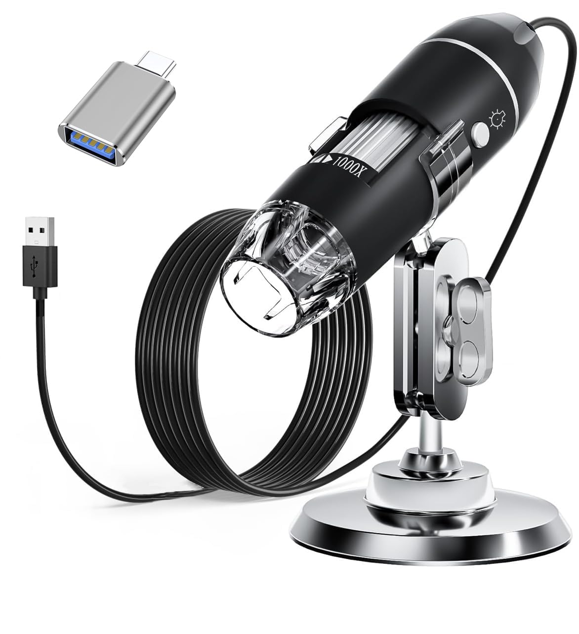 Buy Etzin Portable USB Digital Micro 40X-1000X Electron Micro with 8 ...