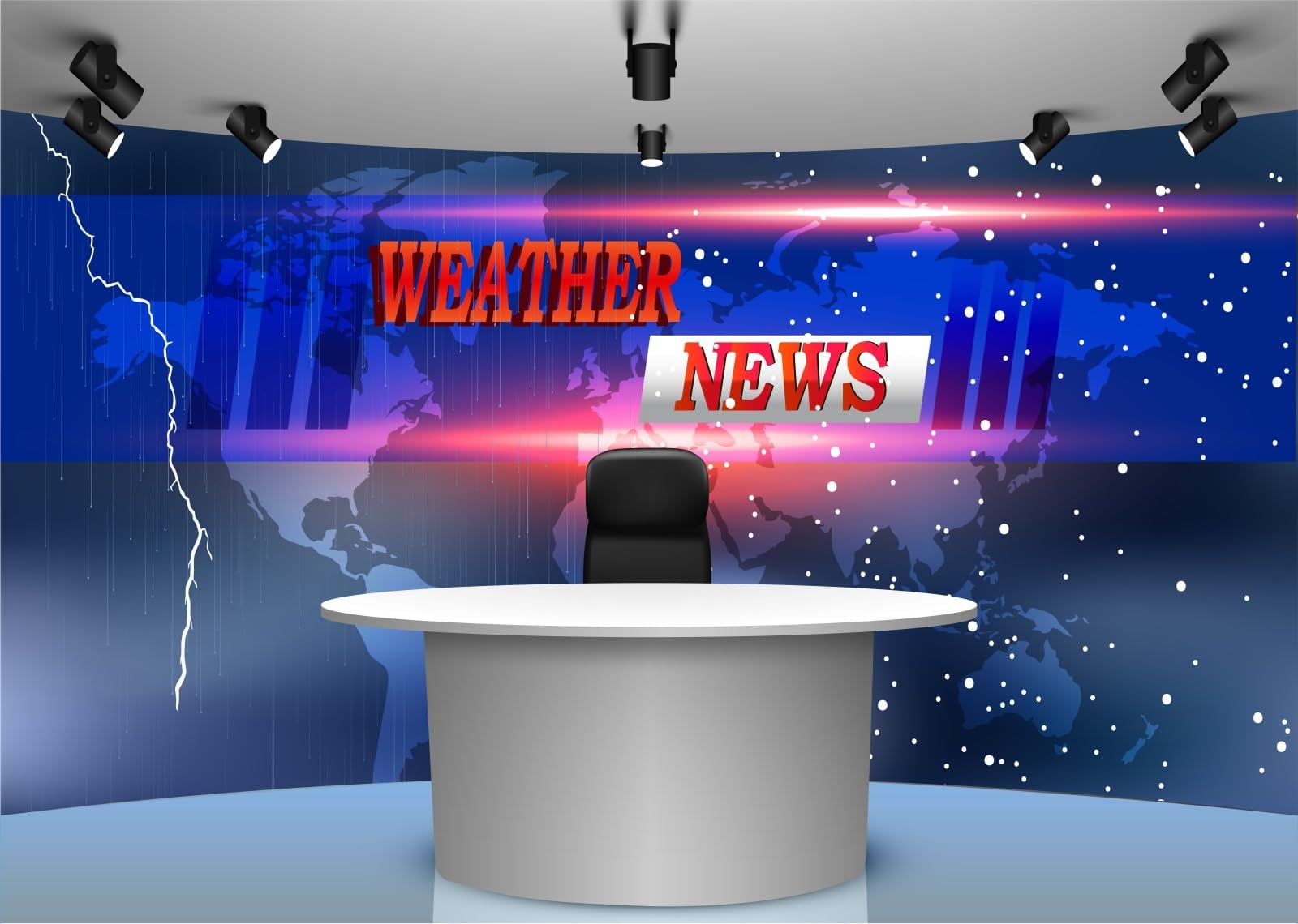 Amazon.com : BELECO 7x5ft Fabric Weather News Backdrop Newsroom Weather ...