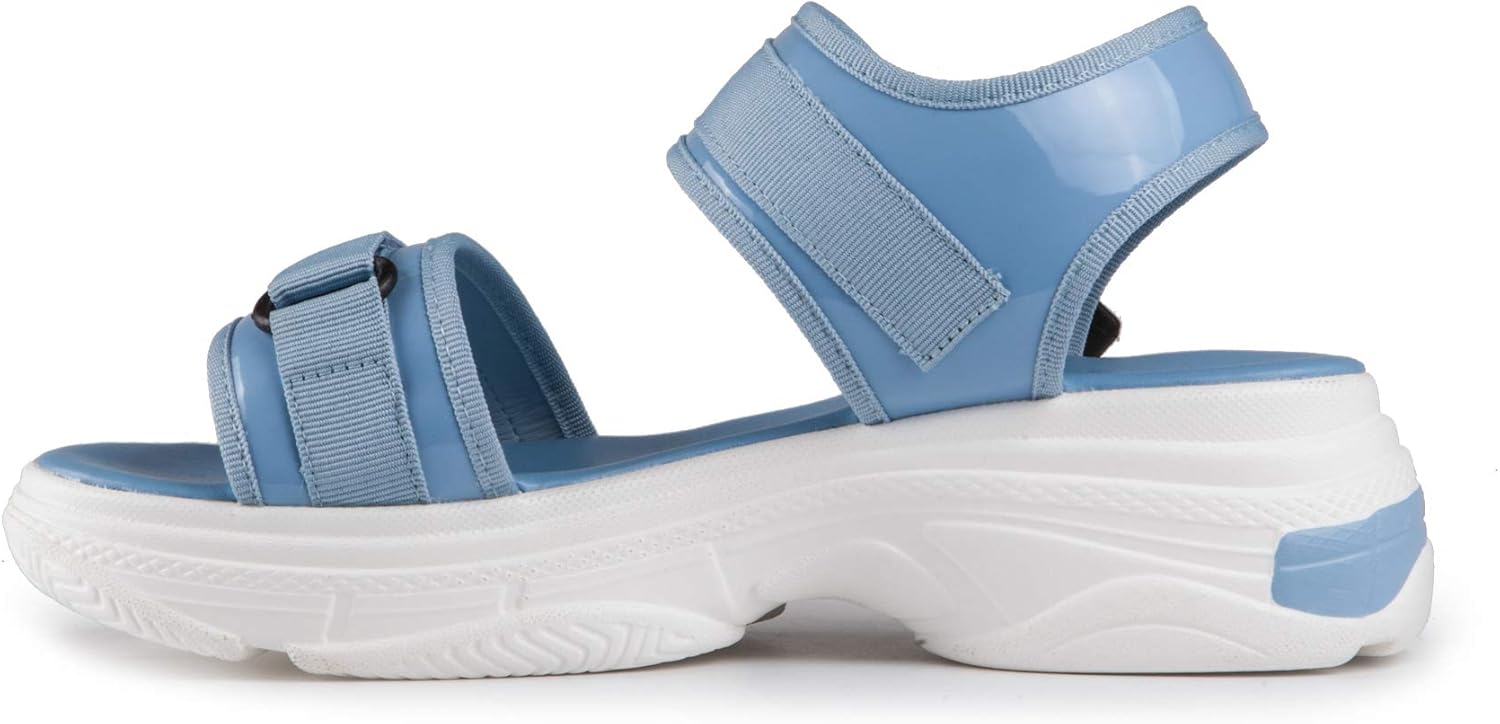 Amazon.com | Baldi Women's Woasi Blue Comfy Casual Summer High Platform ...