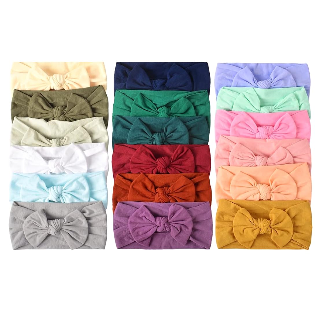Amazon.com: Lawnrden 18PCS Baby Nylon Headbands, Bow Elastics Hair ...