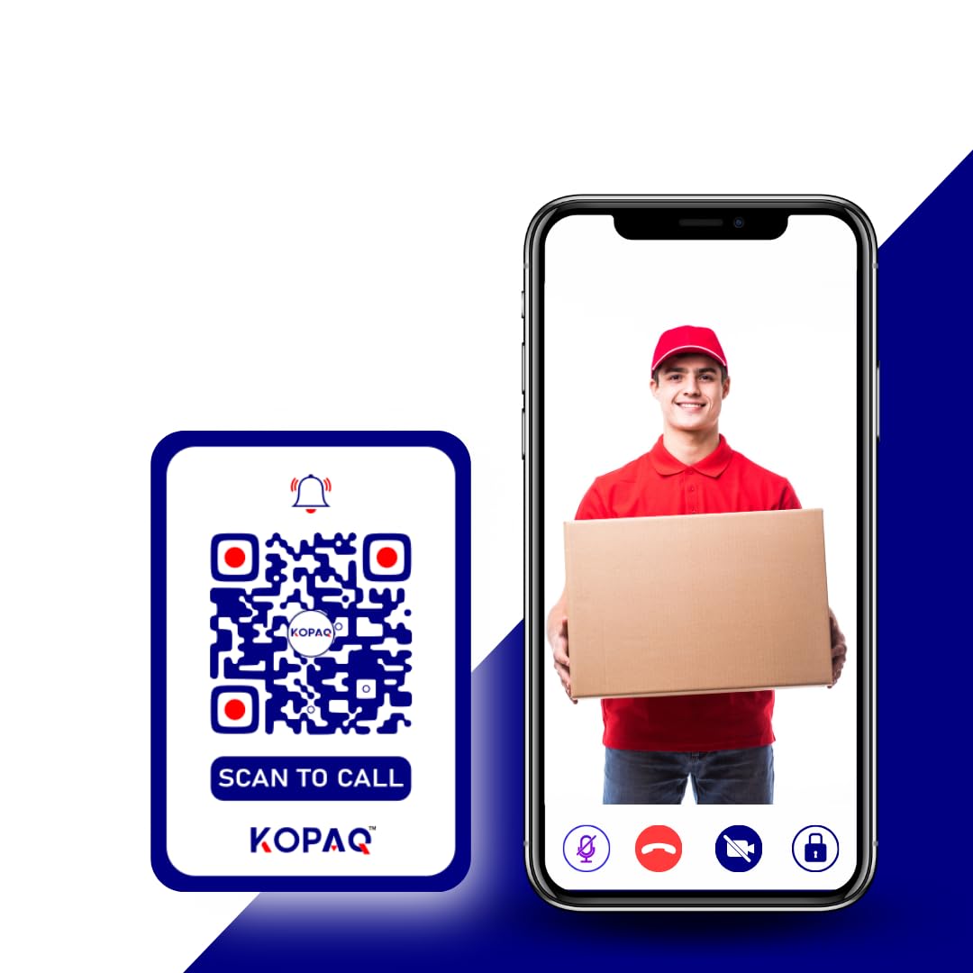 KOPAQ Smart QR Video Door Phone | QR Video Doorbell | 2-Way Talk ...