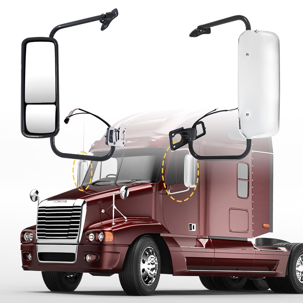 Amazon.com: Door Mirror Fits For 2004-2017 freightliner columbia ...