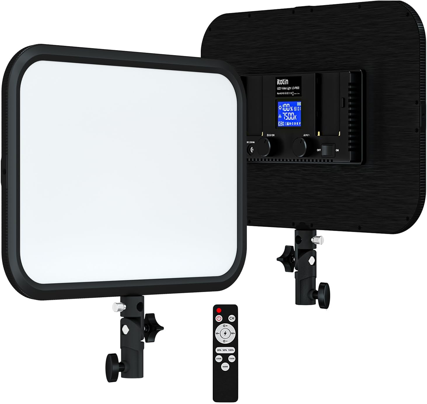 Amazon.com : RALENO 19.5W LED Video Soft Light Panel, 650Lux/m Camera ...