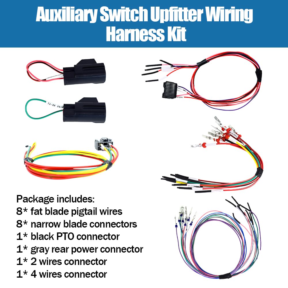 Snapklik.com : Auxiliary Switch Upfitter Wiring Harness Kit Fits For ...