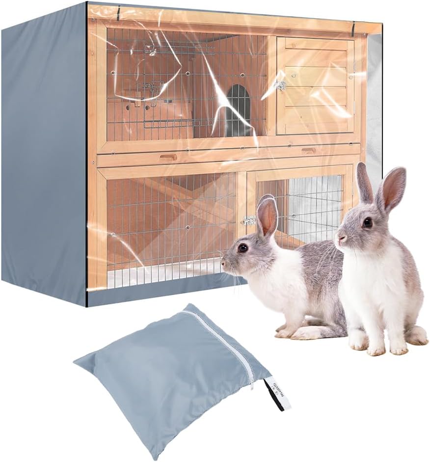 Amazon.com: BORDSTRACT Rabbit Hutch Cover, Durable Oxford Rabbit Cage ...