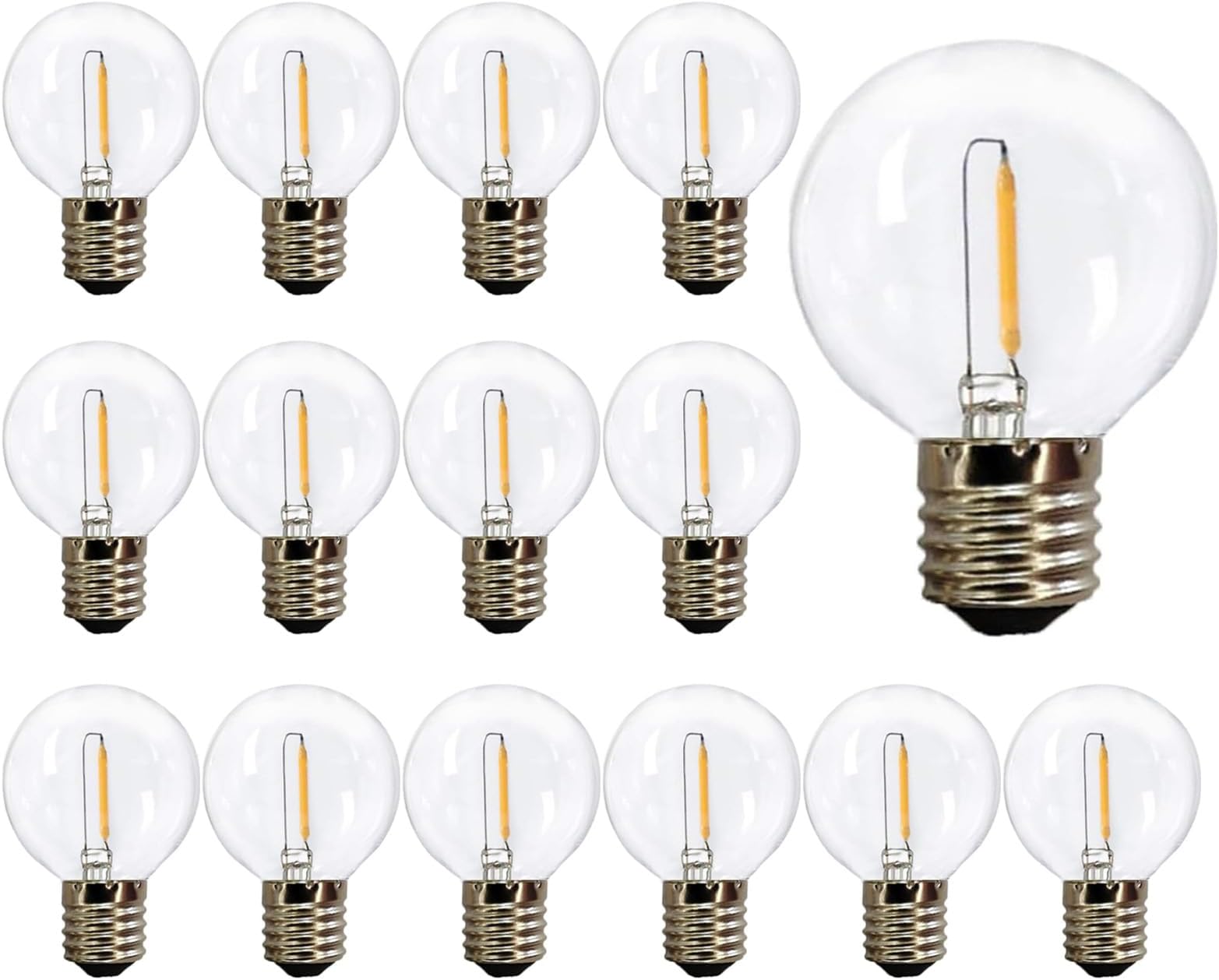 Amazon.com: Sival - Replacement Globe Light Bulb, G50, 7W/130V, E17 (C9 ...