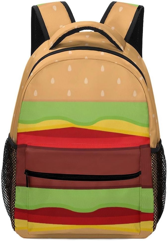 Amazon.com | Snbidmk Cheeseburger Backpack for Boys and Girls - Funny ...