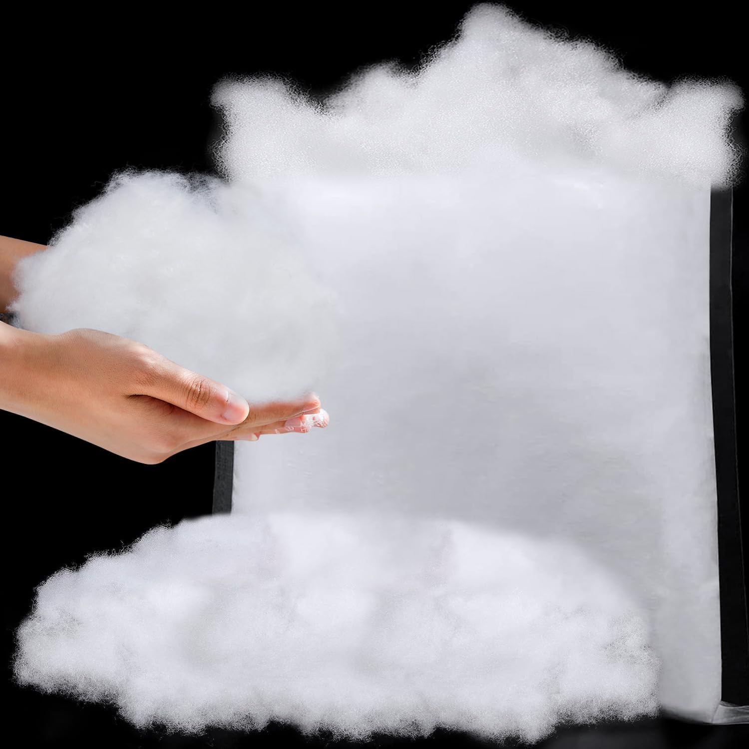 Amazon.com: EIMMBD 12.4 Ounces Christmas Cotton Snow Decor Fluffy Snow for Christmas Decoration ...