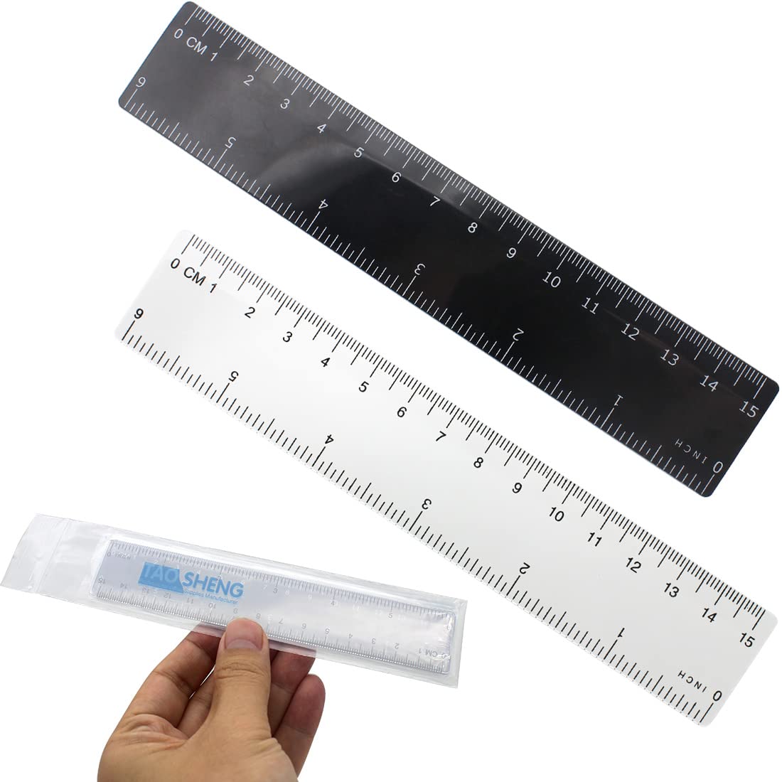 Amazon.com : TAOSHENG 6-Inch Plastic Straight Ruler Set, 15-CM Flexible ...