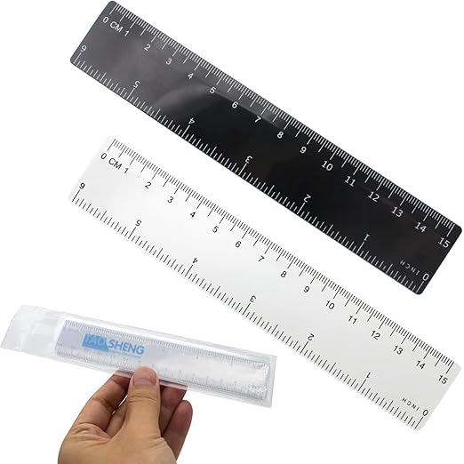 Amazon.com : TAOSHENG 6-Inch Plastic Straight Ruler Set, 15-CM Flexible ...